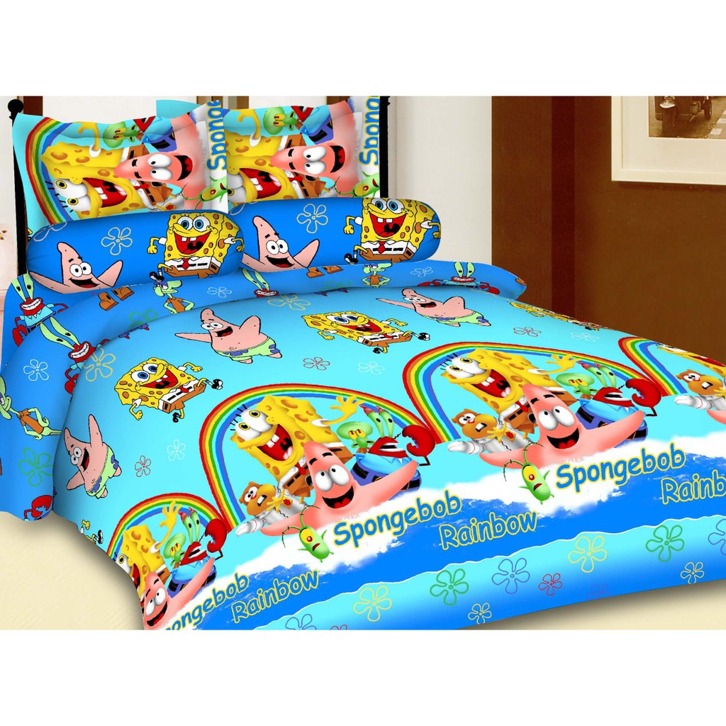 Doraemon Character Bed Linen | Spongebob | Starmonn | Rainbow | Shopee ...