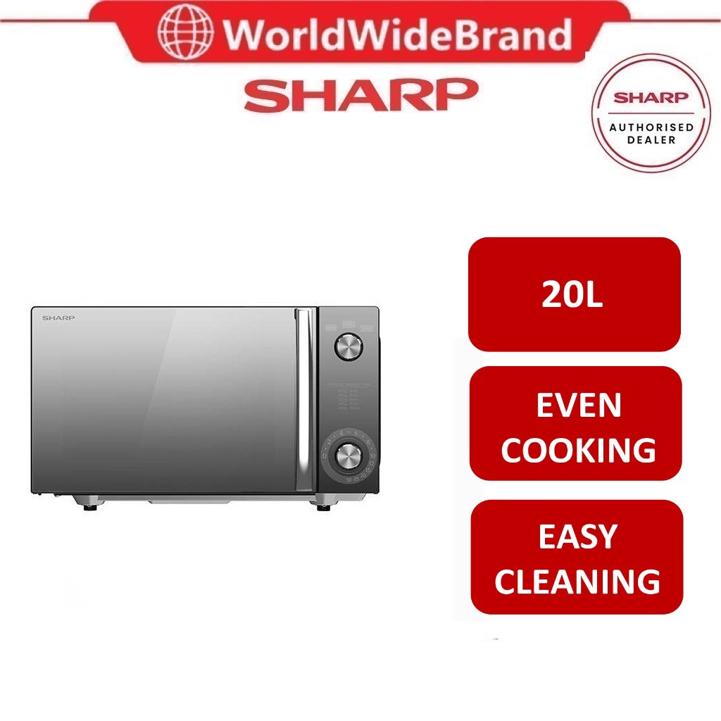 Sharp Microwave Oven R2121FGK 20L Mechanical Dial Flatbed Microwave ...