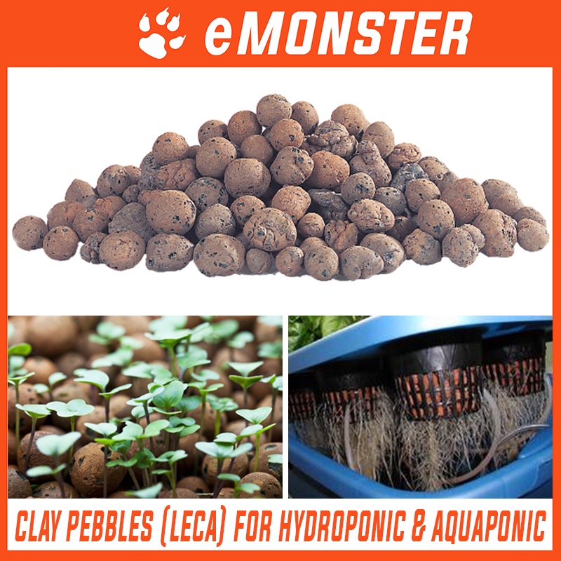 1kg Clay Pebbles Pebble Ball (LECA) for Hydroponic & Aquaponic 8-12mm ...