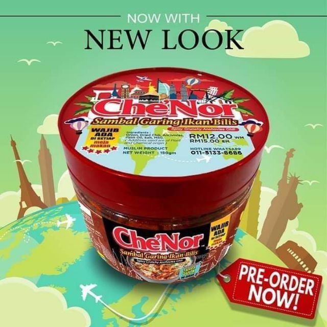Che'Nor Sambal Garing Ikan Bilis 150g | Shopee Malaysia
