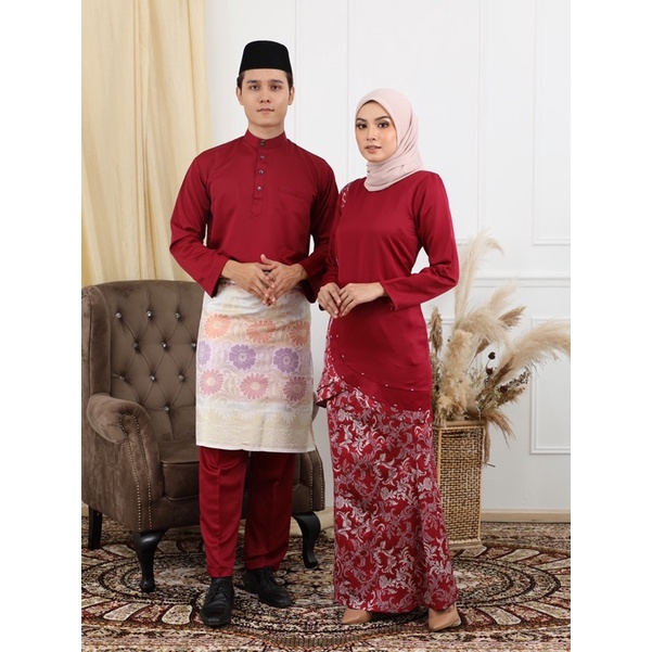 Set Raya 2022 Set Family Meroon Baju Kurung Moden Maryam Baju Raya ...