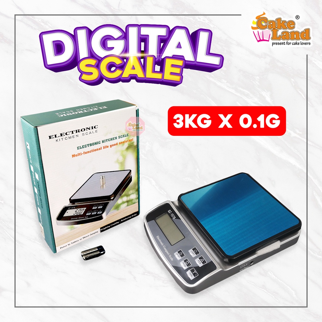 CAKE LAND Electronic Kitchen Scale (3kg x 0.1g) | Shopee Malaysia