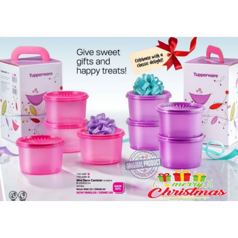 💥Ready Stock- Cat On Dis💥Tupperware Midi Deco Canister Food Storage ...