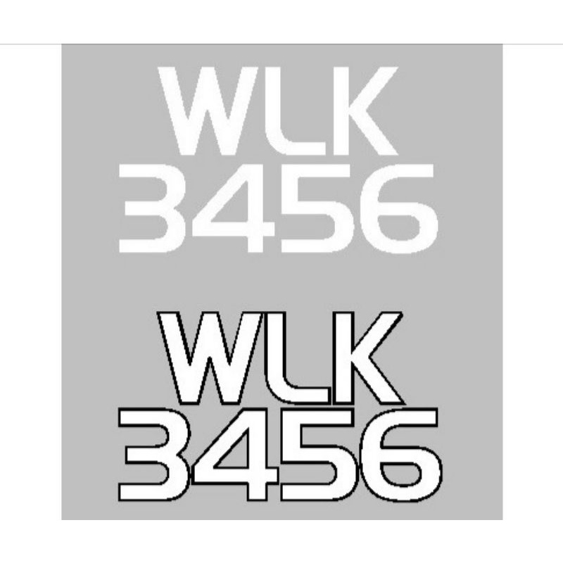 NUMBER PLATE MOTOR STICKER DEPAN (FONT SIZE BOLEH CUSTOM) | Shopee Malaysia