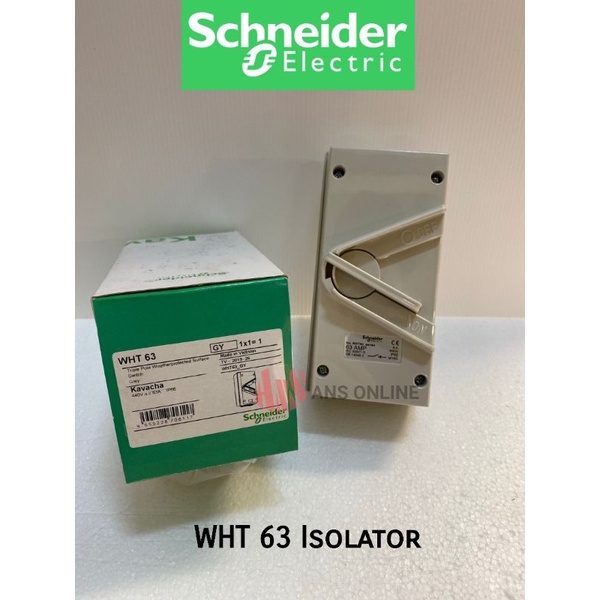 Schneider Kavacha wht 20 / 35 / 63 3poles Isolator IP66 Weatherproof 20a 35a 63a wht20 wht35 ...