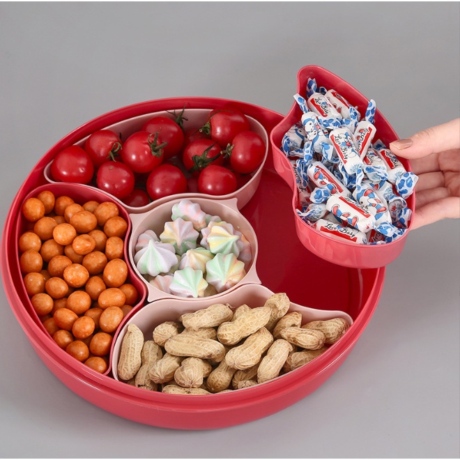 1pc Hari Raya Candy Fruit Kuih Nut Snack 5 Compartment Container Bekas ...