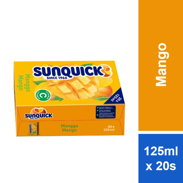 Sunquick Fruit Drink Mango 125ml x 20s | Shopee Malaysia