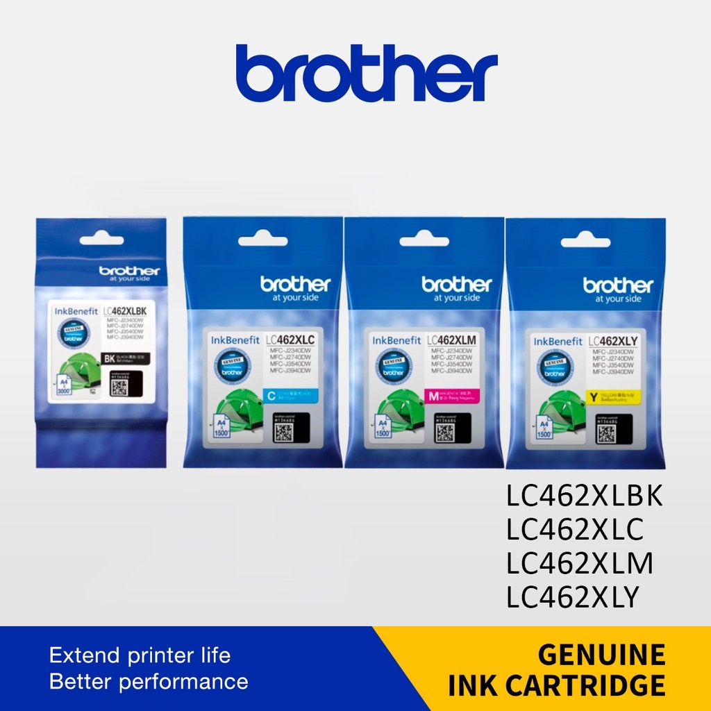 Brother LC-462 XL / LC462XL/ LC-462XL Black/Cyan/Magenta/Yellow Ink ...