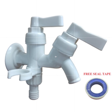 PVC Two Way Tap/Plastic Two Way Tap/Two Way Tap with Hose Tap Connector ...