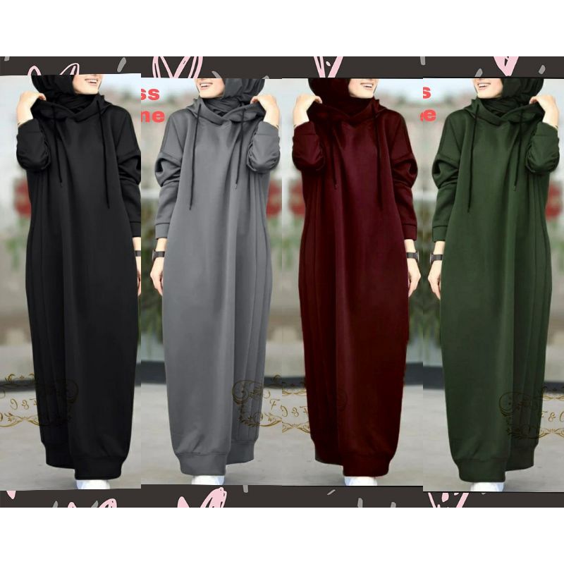 Women's long hoddie / muslim hoodie / irene hodie - fc/ casual muslimah ...