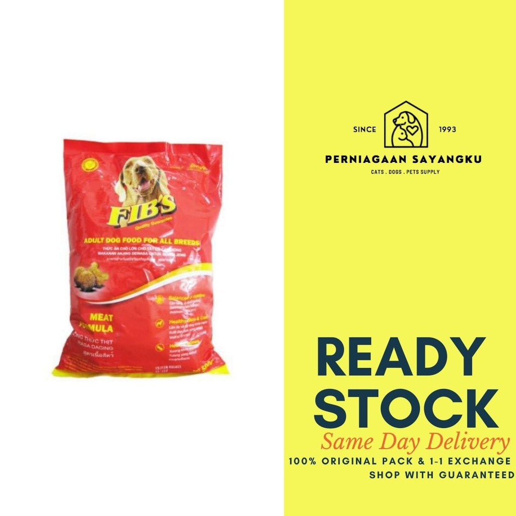READY STOCK FIB'S 100% ORI Pack DOG FOOD FPR ALL BREEDS 20KG | Shopee ...