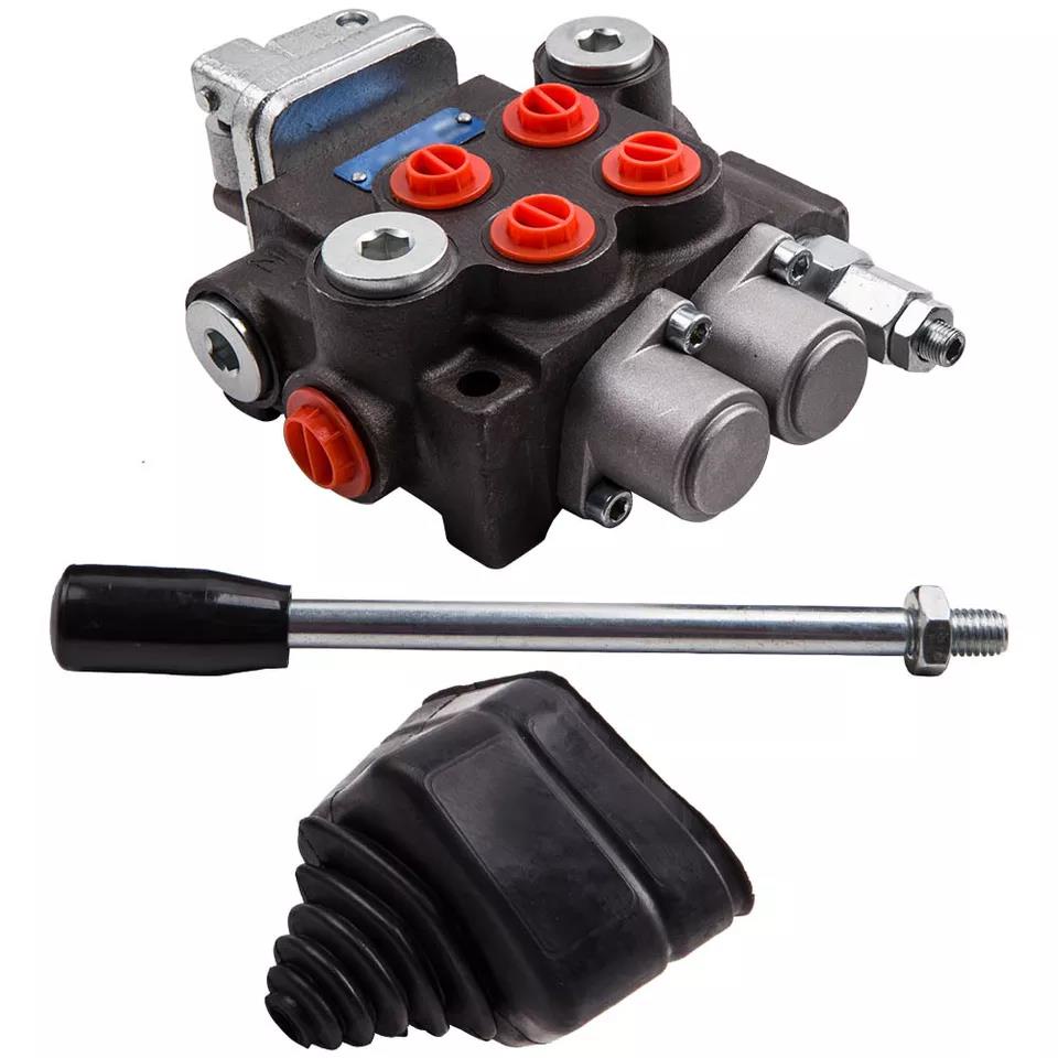 2 Spool Hydraulic Control Valve 11GPM , Double Acting Monoblock ...