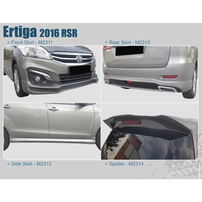 Proton ertiga OEM RSR Bodykit body kit front side rear skirt lip roof ...