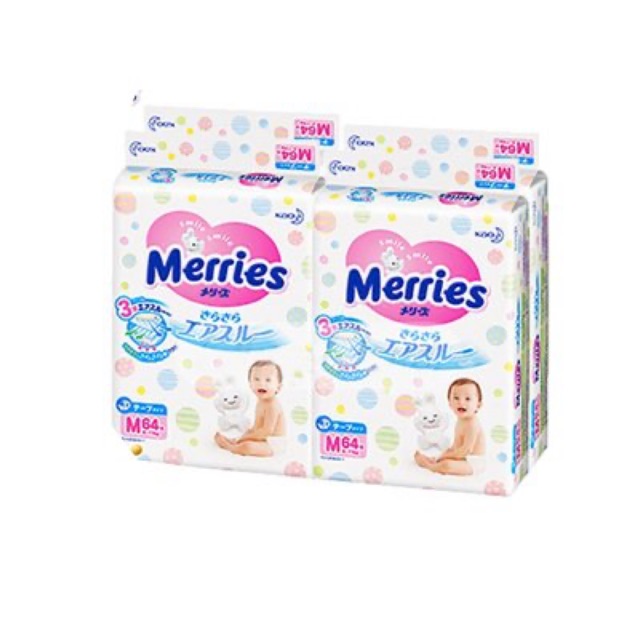 Merries Diaper Jumbo Pack Tape M64 ( 256pcs ) | Shopee Malaysia