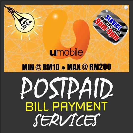 U MOBILE TELCO POSTPAID BILL Payment (BAYAR DISINI) | Shopee Malaysia