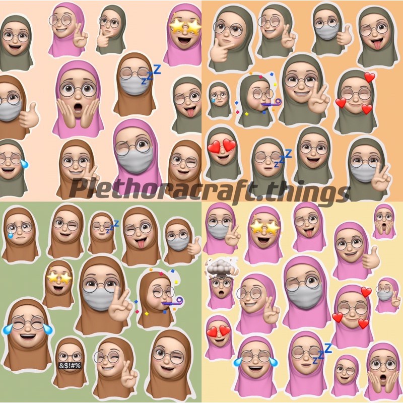 TUMBLR STICKER WATCHING CUTE STICKERS AESTHETIC HIJAB STICKERS FOR ...