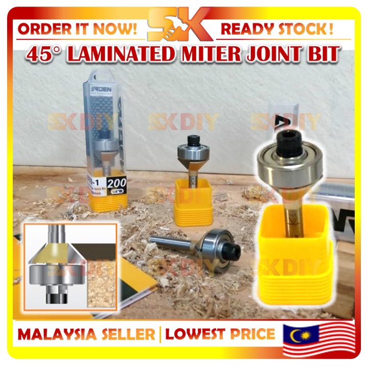 🇲🇾ARDEN Router Bit - 45° Laminate Miter Joint Bit ( #200 ) | Shopee ...