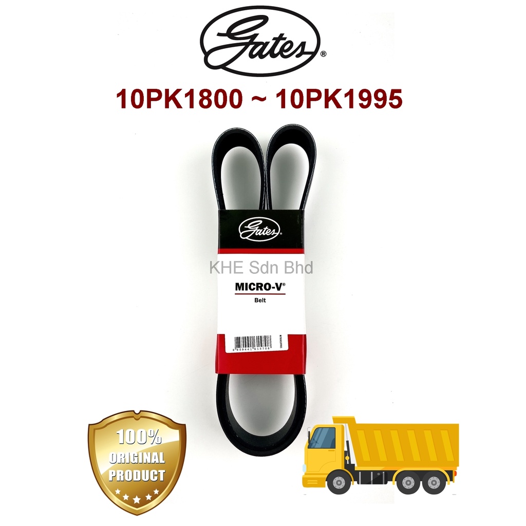 10PK 1800 1810 1815 1865 1920 Gates USA Micro V Fan Belt 10PK1800 ...