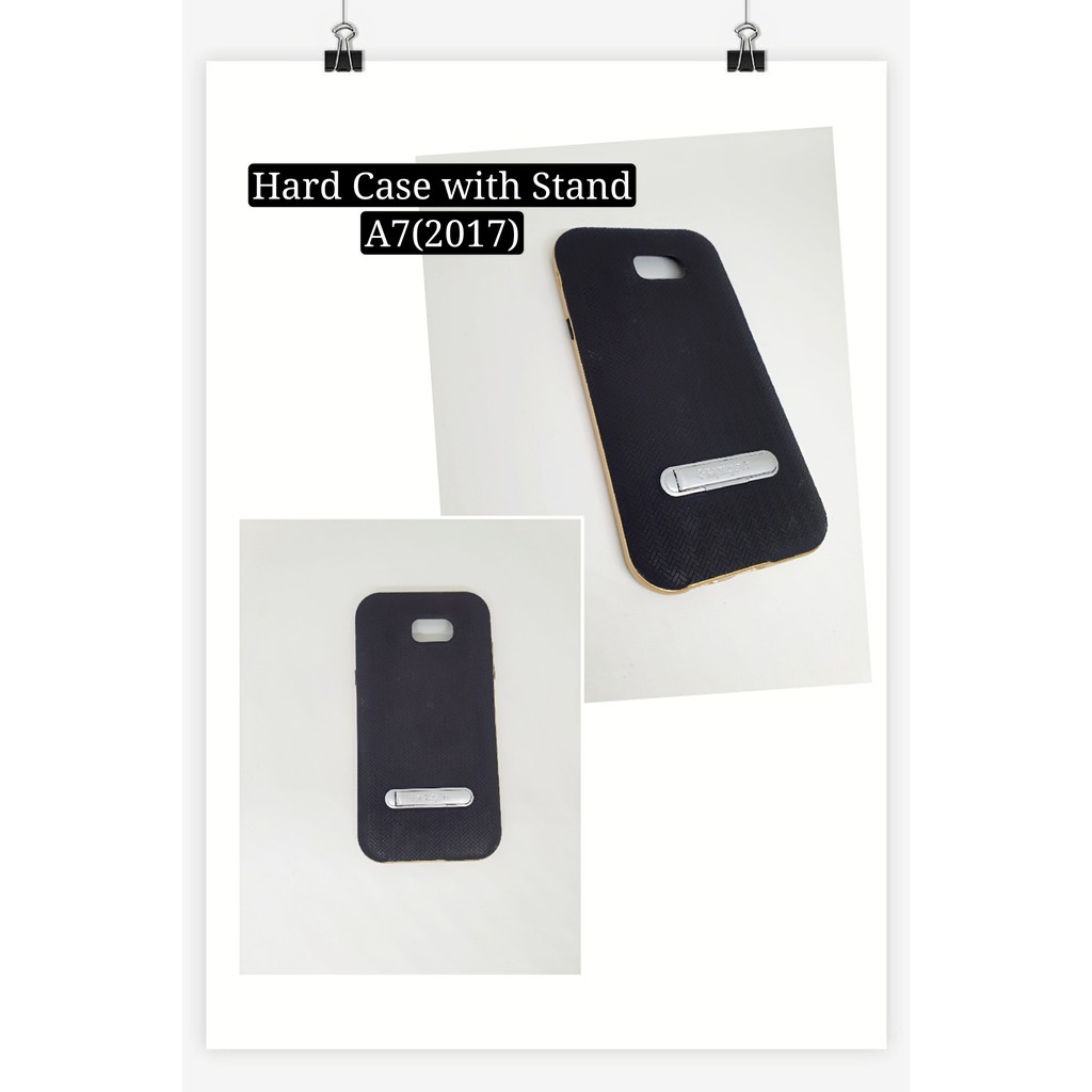 Samsung A7 2017 iRing Stand Hard Cover Gold Border (Ready Stock ...