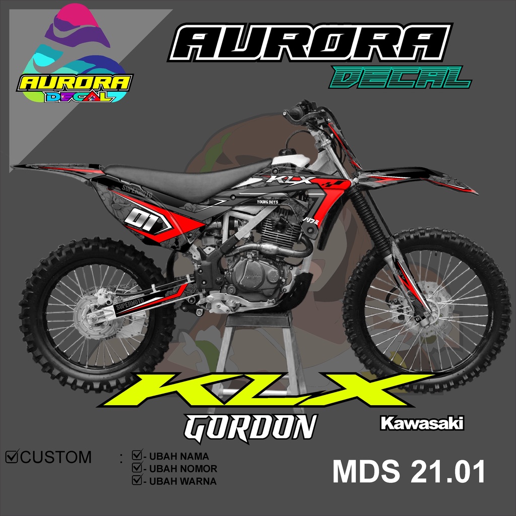 NEWEST Decal Sticker KLX GORDON FULL BODY New Motif Supermoto AOD MDS ...