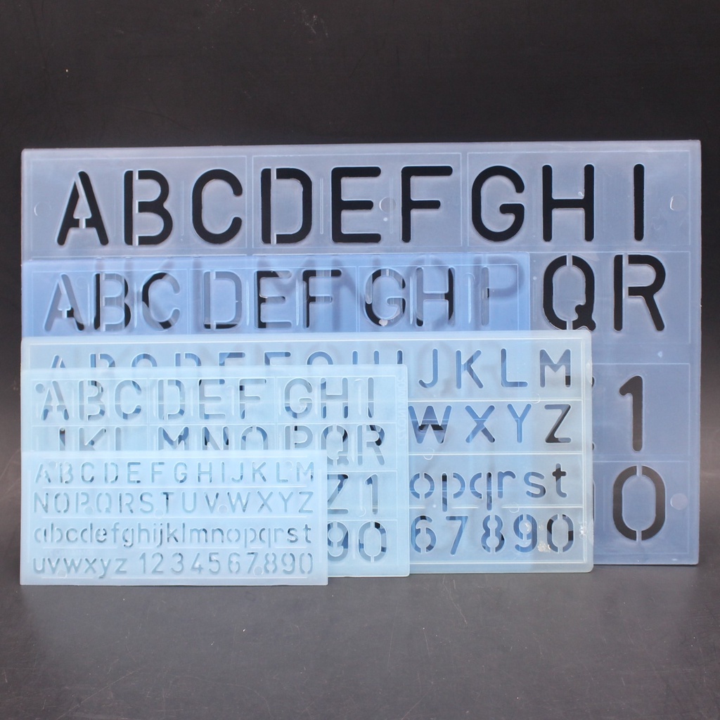 Stencil Plate NO.730 Plastic ABC Letter Stencil Ruler 30mm | Shopee ...