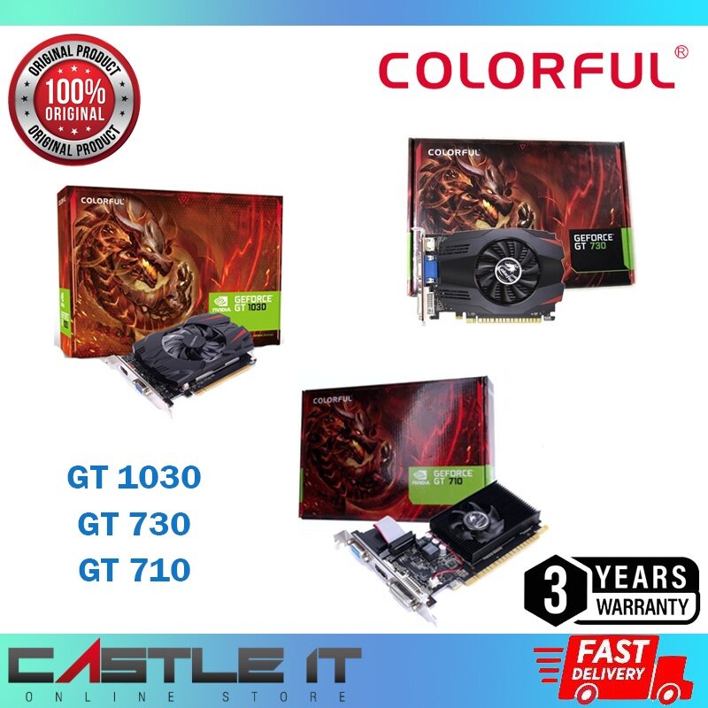 Colorful GT 1030 4GB DDR5 GT 730 GT710 2GB DDR3 Nvidia GeForce Graphic Card GT1030 GT730 GT1030 ...