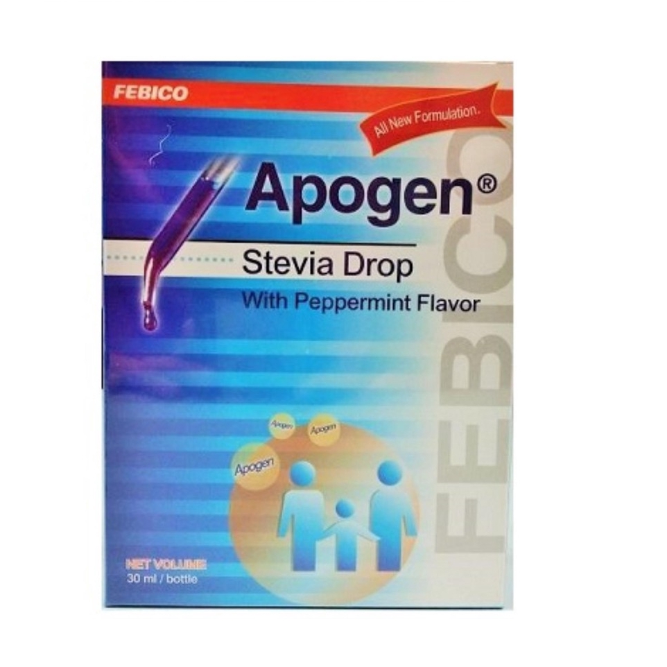 [PROMO] Febico Apogen Stevia Drop with Peppermint Flavor 30mL | Shopee ...