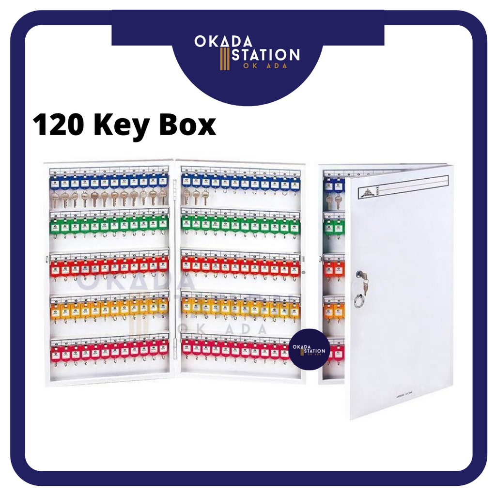 OKADA Metal Key Box Cabinet / Kotak Kunci Besi / Key House / Peti Kunci ...