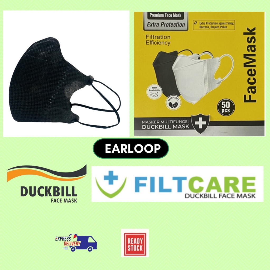 50pcs 3D FACE MASK Duckbill EAR LOOP READY STOCK MASK ITIK MASK ...