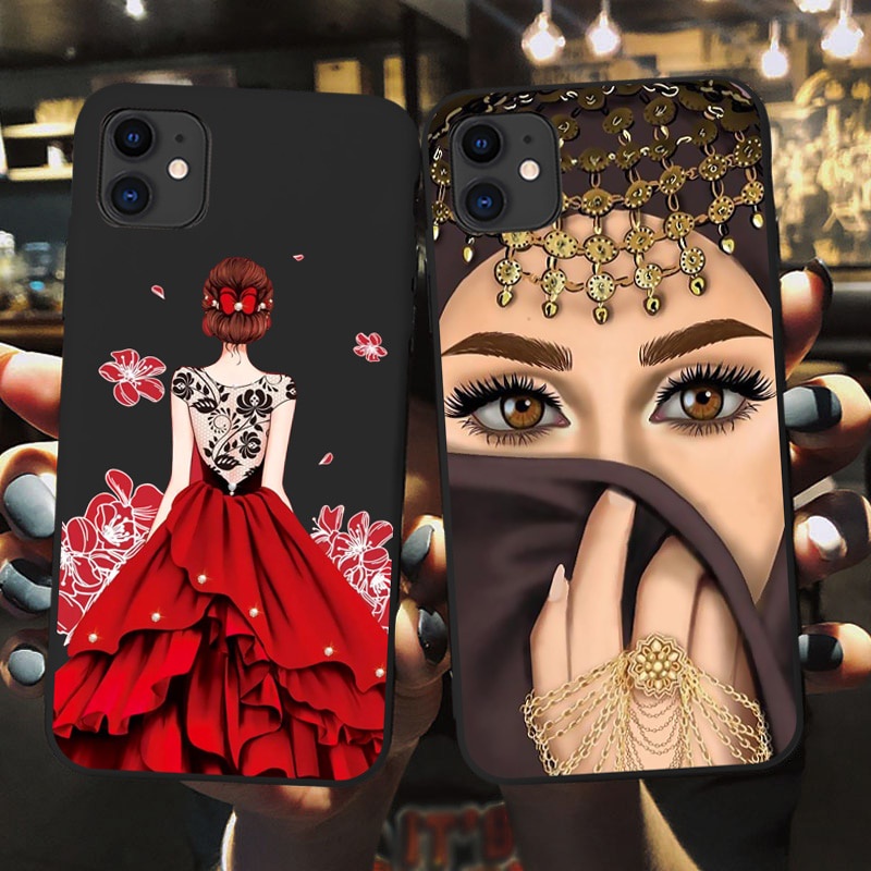 Luxury Woman Crown Hijab Face Muslim Islamic Gril Eyes Cover Phone Case ...
