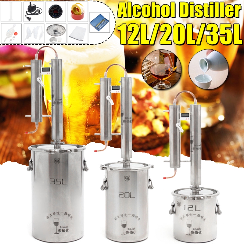 304 stainless steel Efficient DIY Alcohol Ethanol Distiller Home Brew ...
