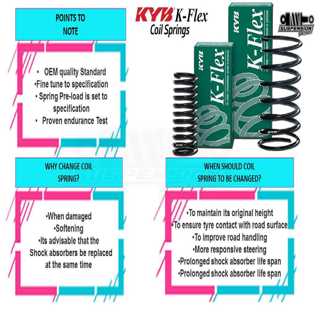 PERODUA ALZA (2009 - 2021) FRONT / REAR / SET COIL SPRING STANDARD KYB ...