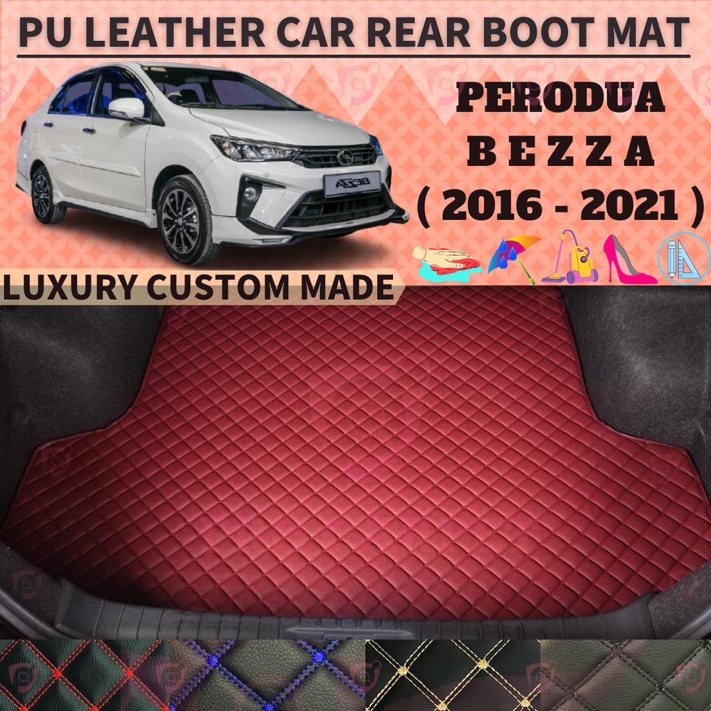 PERODUA BEZZA (2016-2021) CAR ACCESSORIES REAR BOOT TRAY TRUNK CARGO PU ...