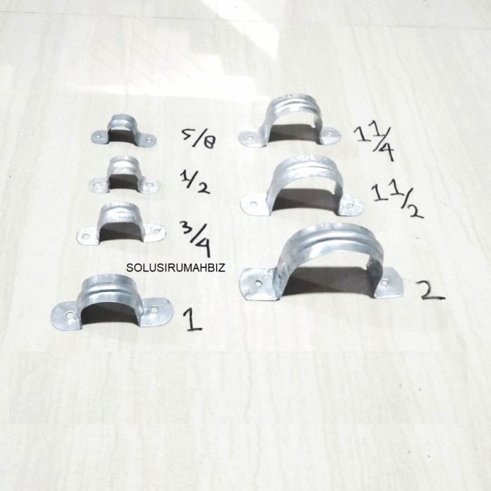 Perpcs 1/2 inch zinc clamps 1.2" pipe plate omega galvanized iron plate ...