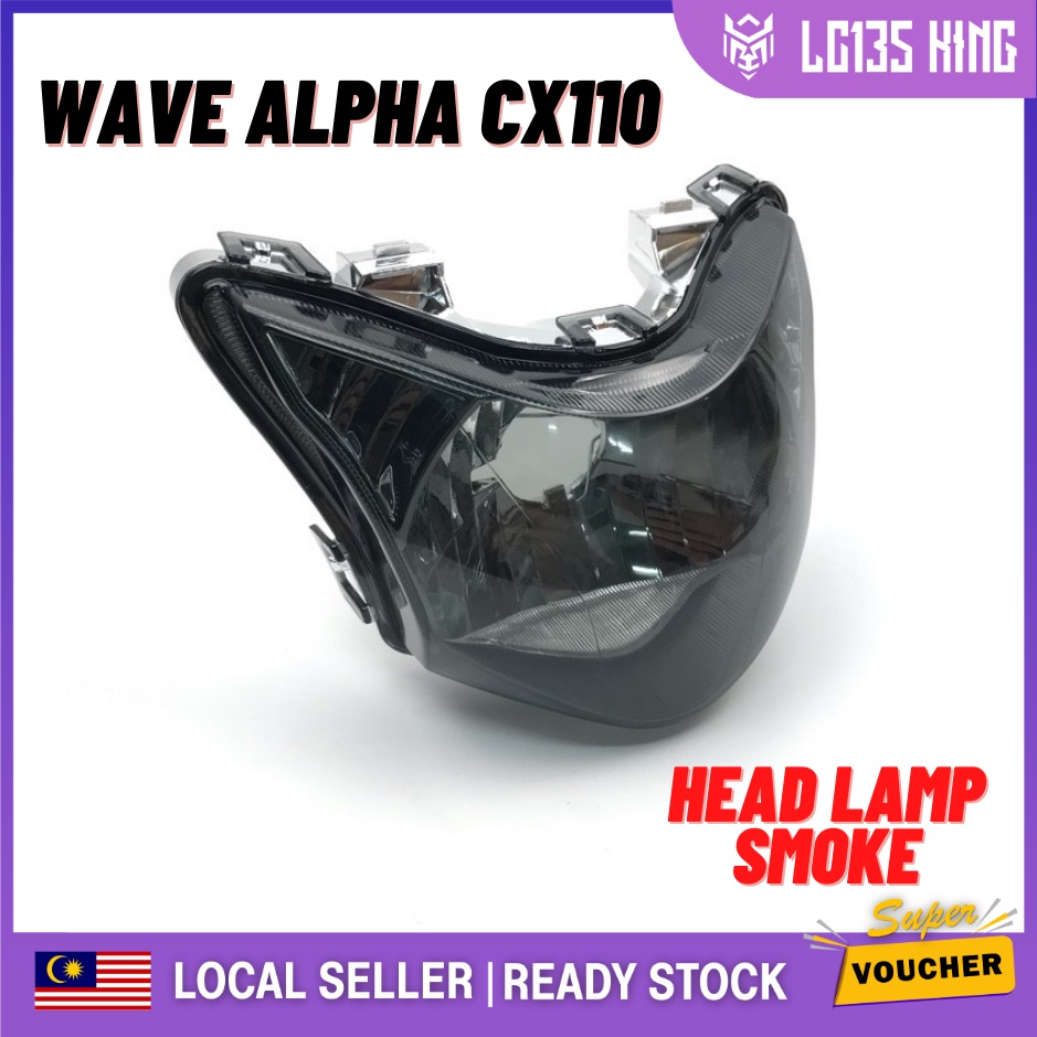 HONDA WAVE ALPHA 110 CX110 WAVE CX HEAD LAMP ASSY HEAD LIGHT LAMPU ...