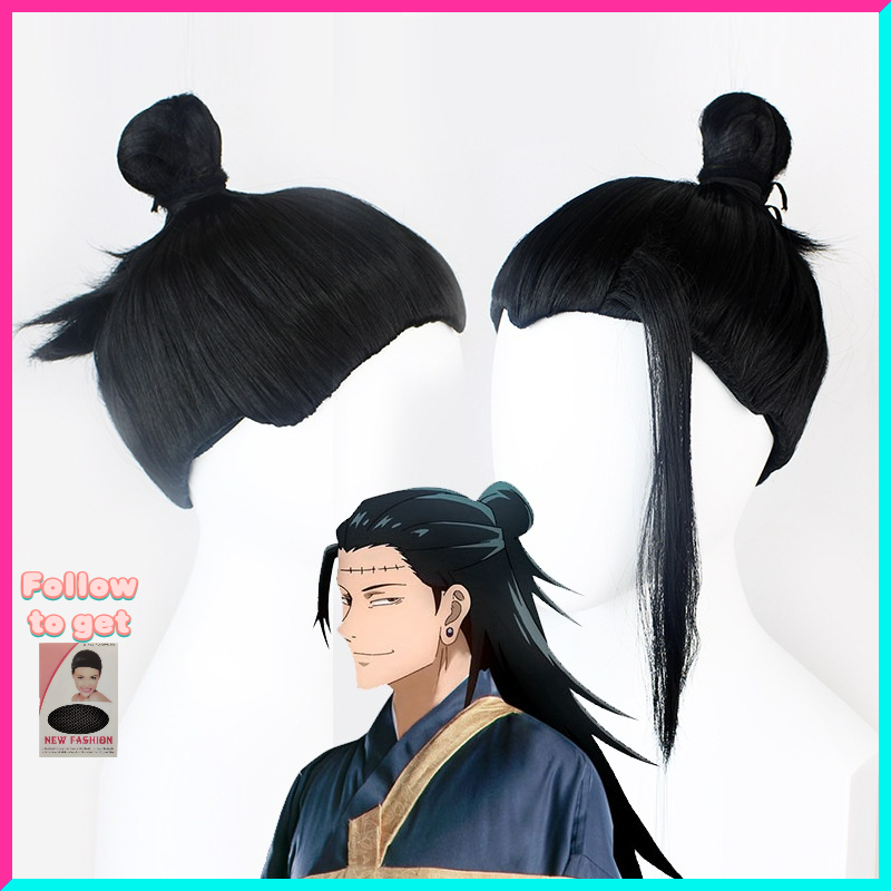 Black Wig for Geto Suguru Jujutsu Kaisen Cosplay Wig Hair | Shopee Malaysia