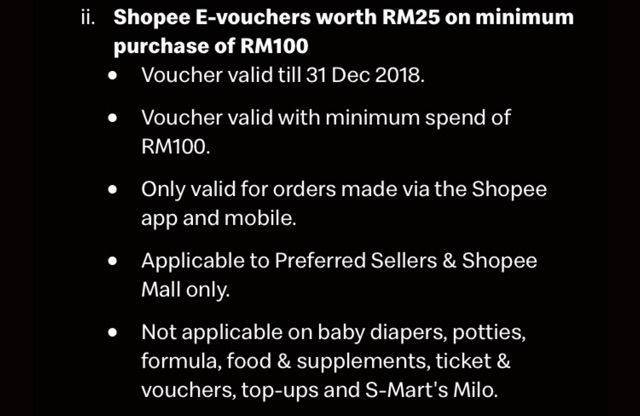 Shopee Coupon Voucher RM25 worth | Shopee Malaysia