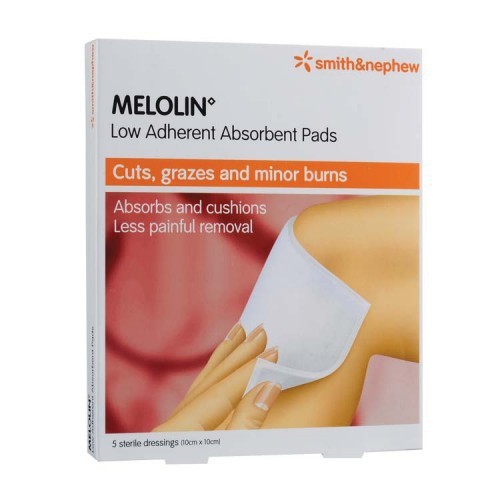 Melolin Absorbent Dressing Pad Penyerap 10x10cm /5x5cm 5's | Shopee ...