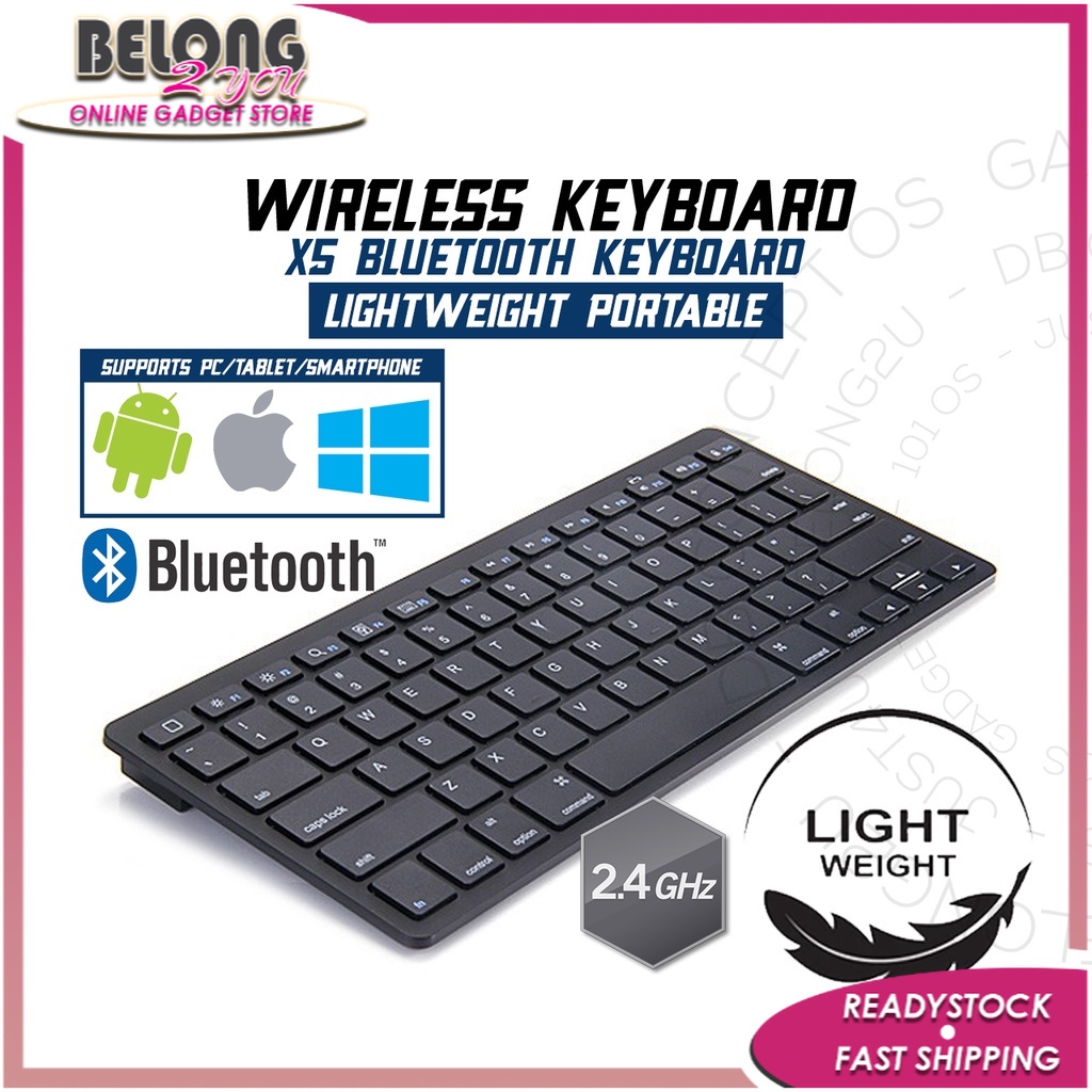 PROFESSIONAL ULTRA-SLIM WIRELESS KEYBOARD BLUETOOTH KEYBOARD X5 ...