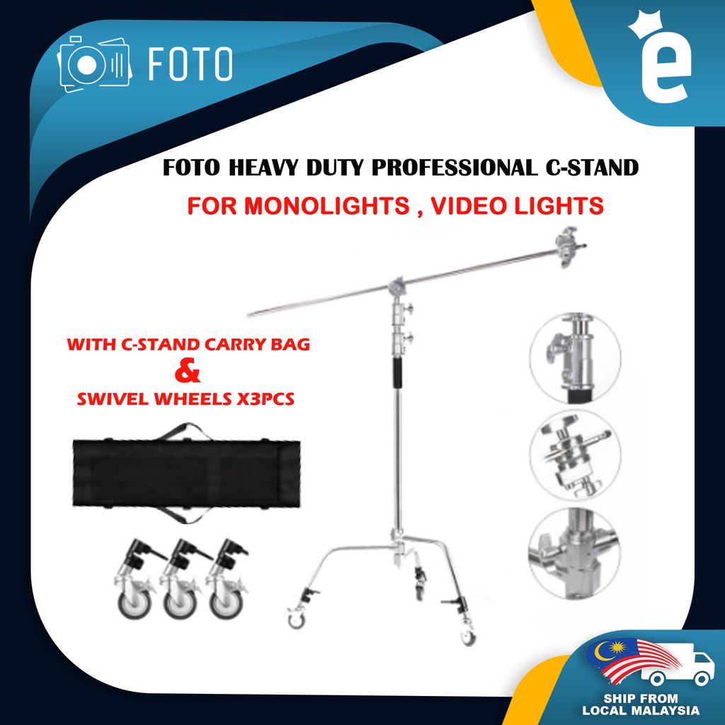 Foto Heavy Duty C Stand C-Stand with Rubber Base For Photography ...