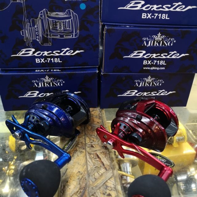 AJIKING BOXSTER BX-718L(BLUE /RED) FISHING REEL | Shopee Malaysia