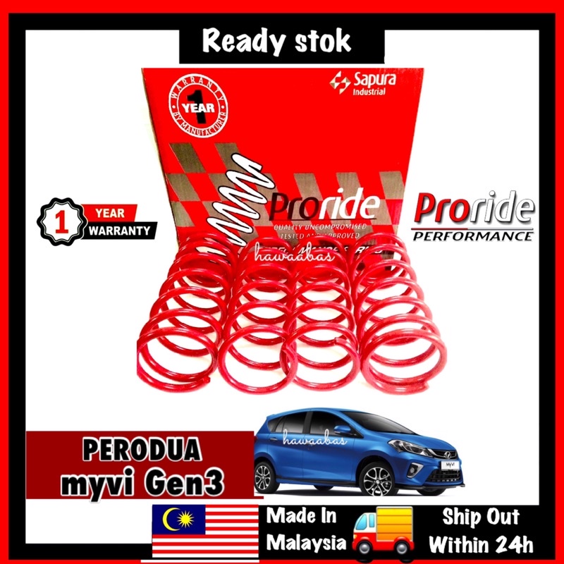SPRING SPORT PRORIDE PERODUA MYVI NEW GEN3 2018💯original 💯 | Shopee ...