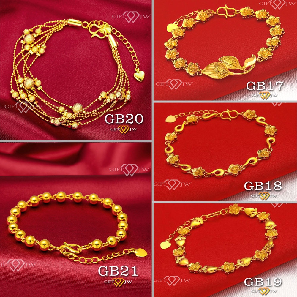 JW Korean Style Gelang Tangan Emas Korea /Rantai Tangan Emas Korea/Gold ...