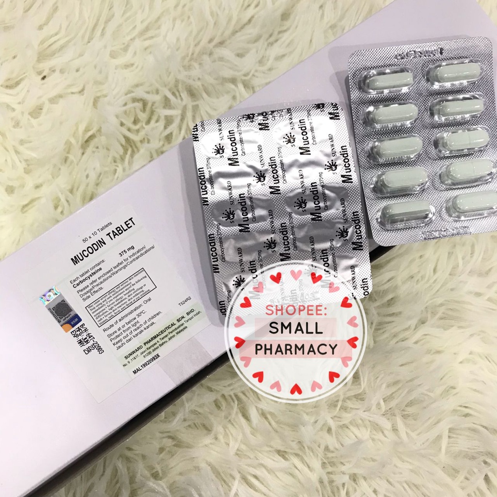 Sunward Mucodin Cough Tablet Carbocysteine 375mg 10s - Same as Pabron ...