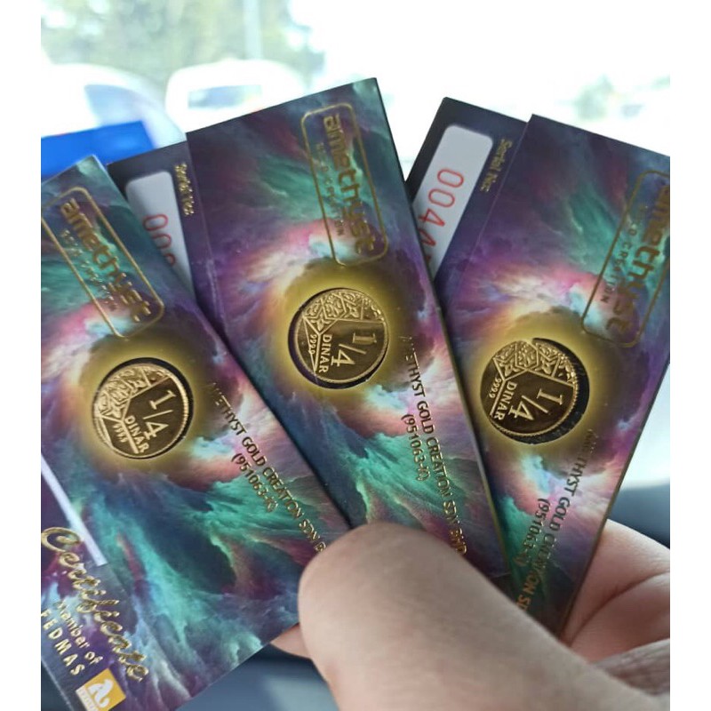 DINAR SYILING | LOKET DINAR SUKU DINAR SATU DUA DINAR 999.9 TULEN EMAS ...