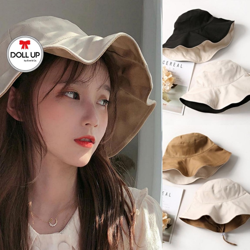 PREMIUM bucket hat two sided two colour packable beach hat 渔夫帽 HC012 ...