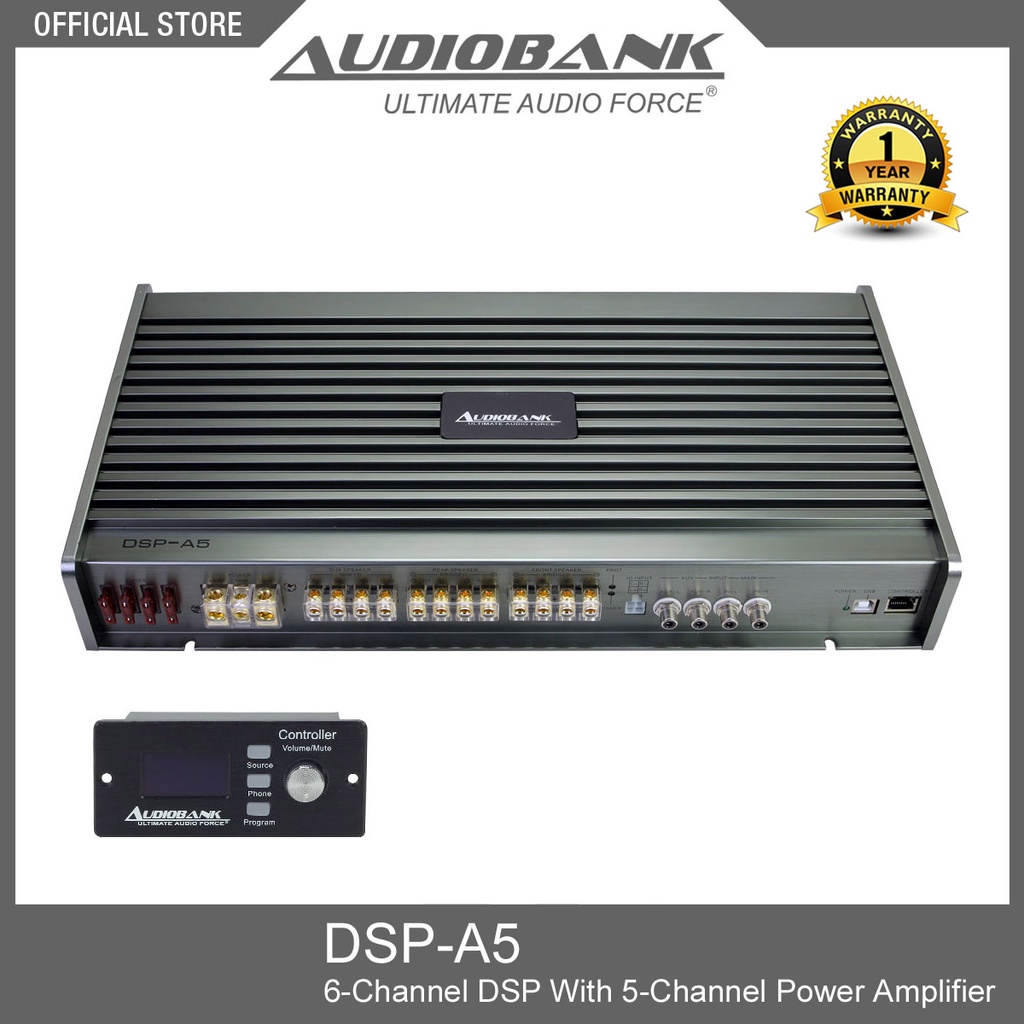 AUDIOBANK Car Audio DSP-A5 6-Channel DSP With 5-Channel Power Amplifier ...