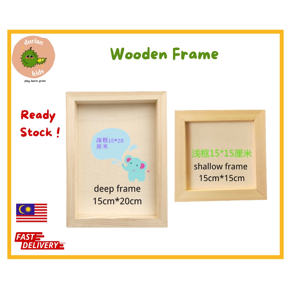 Bingkai Kayu DIY / Craft DIY Wooden Frame/ light clay tools / 轻粘土相架 ...