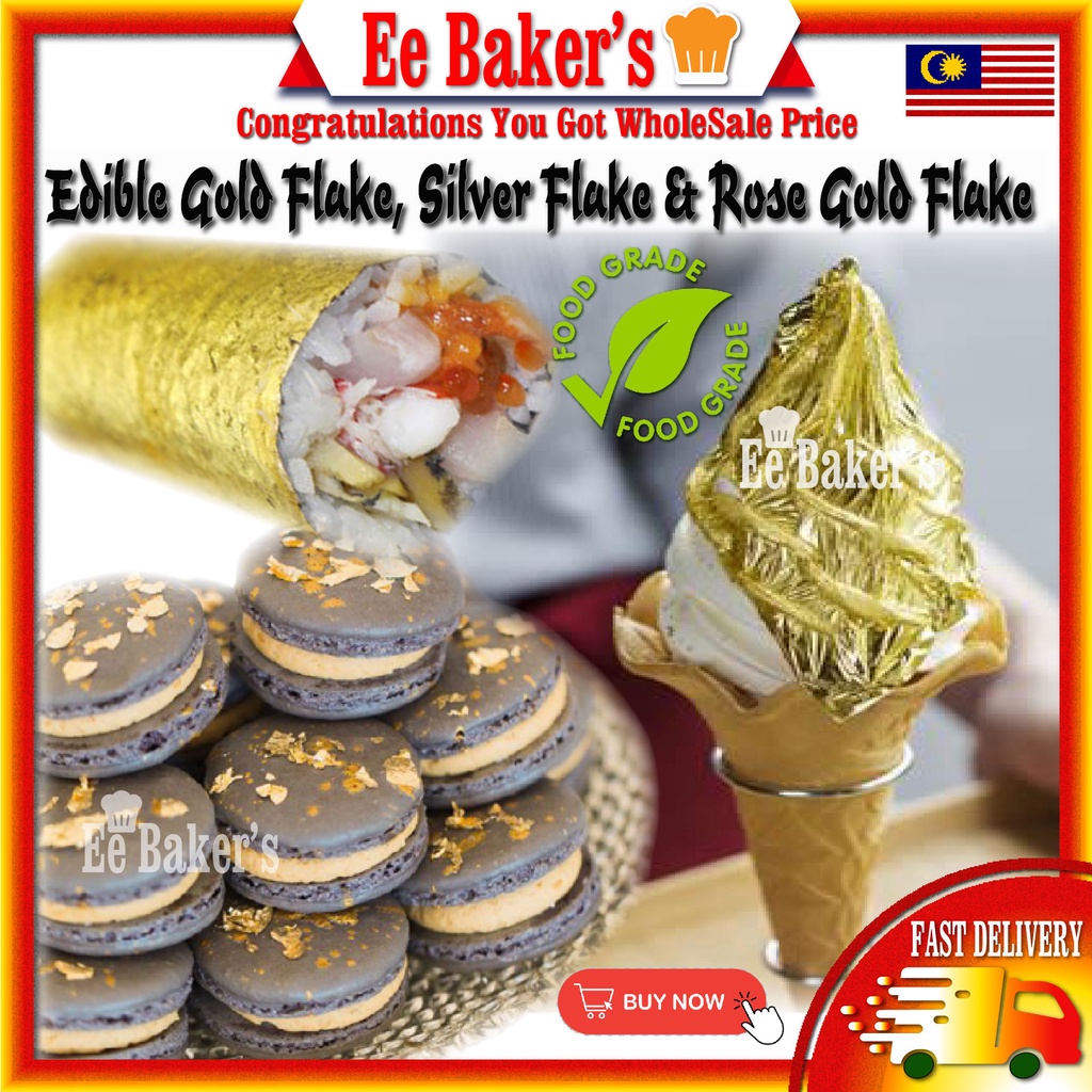 Edible Flake edible Flakes Gold Leaf Cake Chocolate Decorating Tools ...