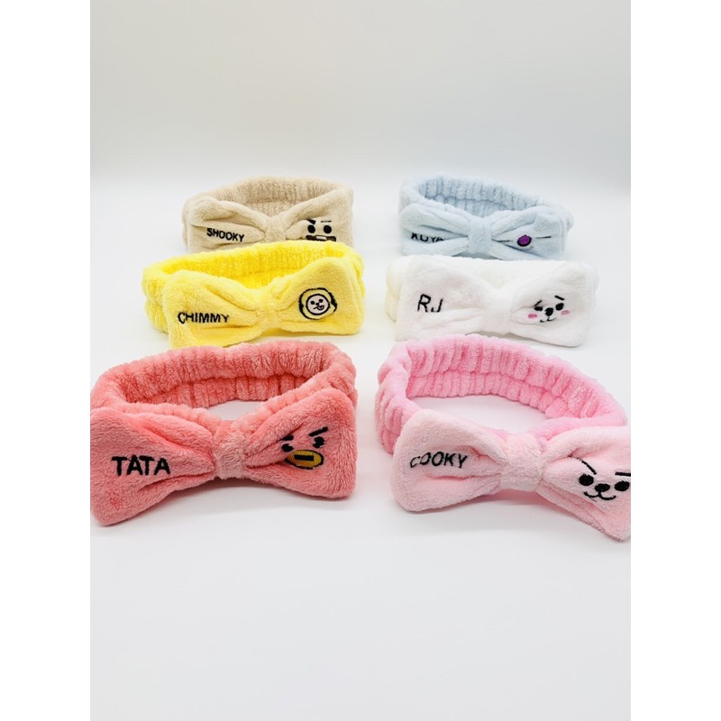 Korean Kpop BTS BT21 HairBand Wash Makeup Cleansing Headband Turban ...